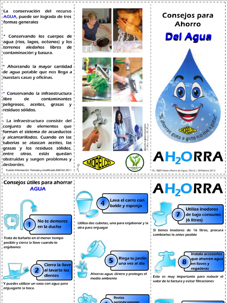 FL-002 Folleto Ahorro de Agua | PDF
