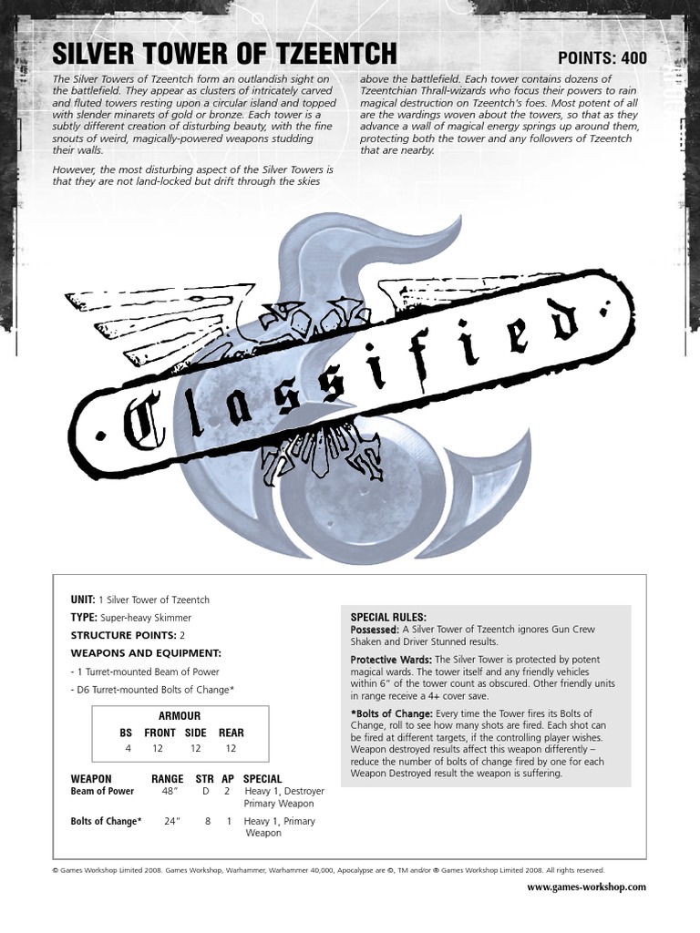 CSM Silver Tower of Tzeentch | PDF