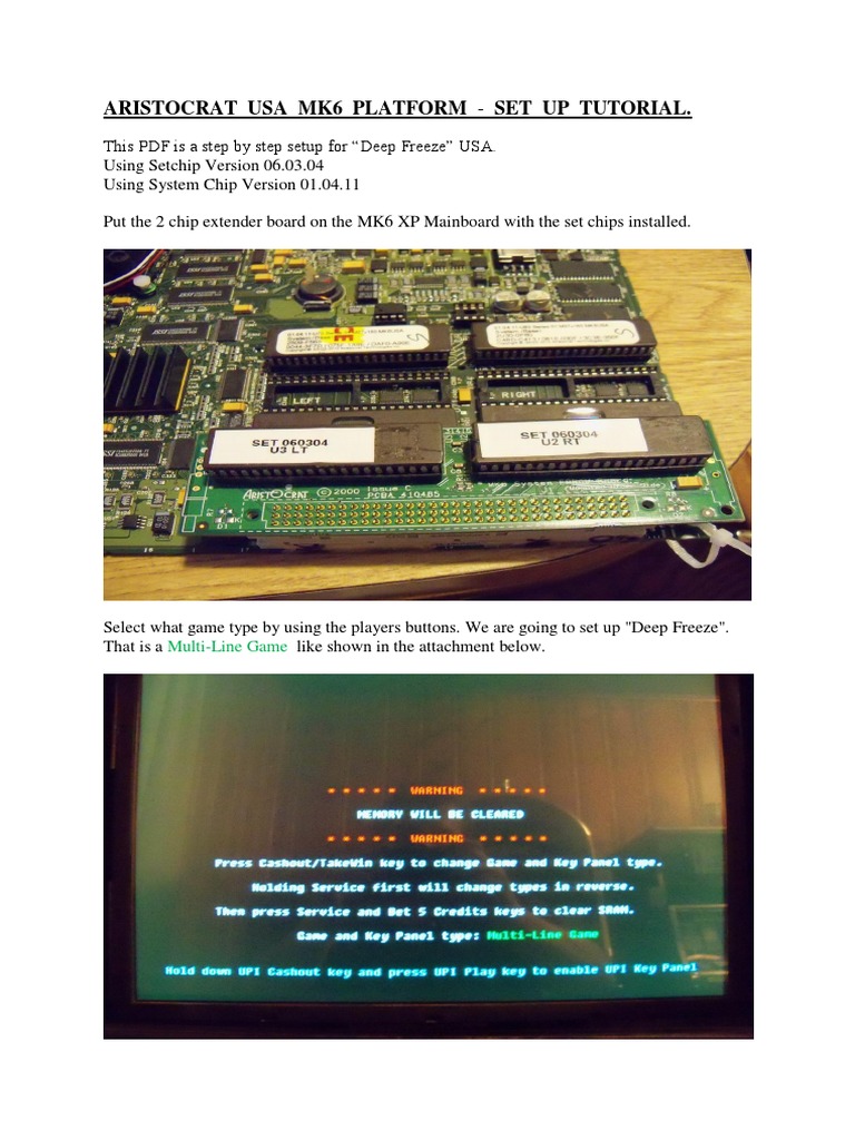 Aristocrat Usa Mk6 Platform - Set Up Tutorial | PDF | Sports ...