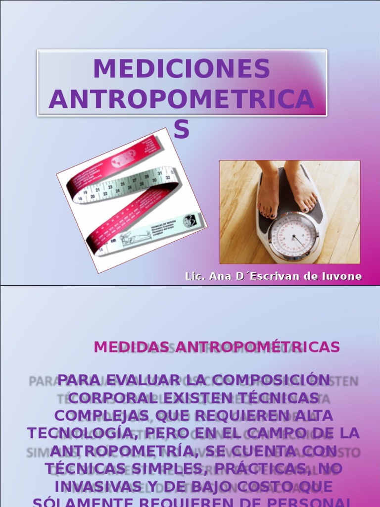 Mediciones Antropométricas. Generalidades | PDF
