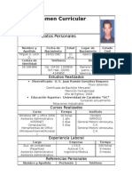 Curriculum - Modelo de Curriculum Venezuela 2014 | PDF | Crecimiento ...