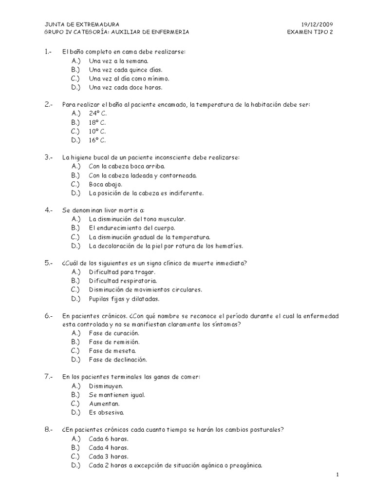 Examen E1 1212 2 PDF | PDF | Enfermedad de Alzheimer | Enfermería