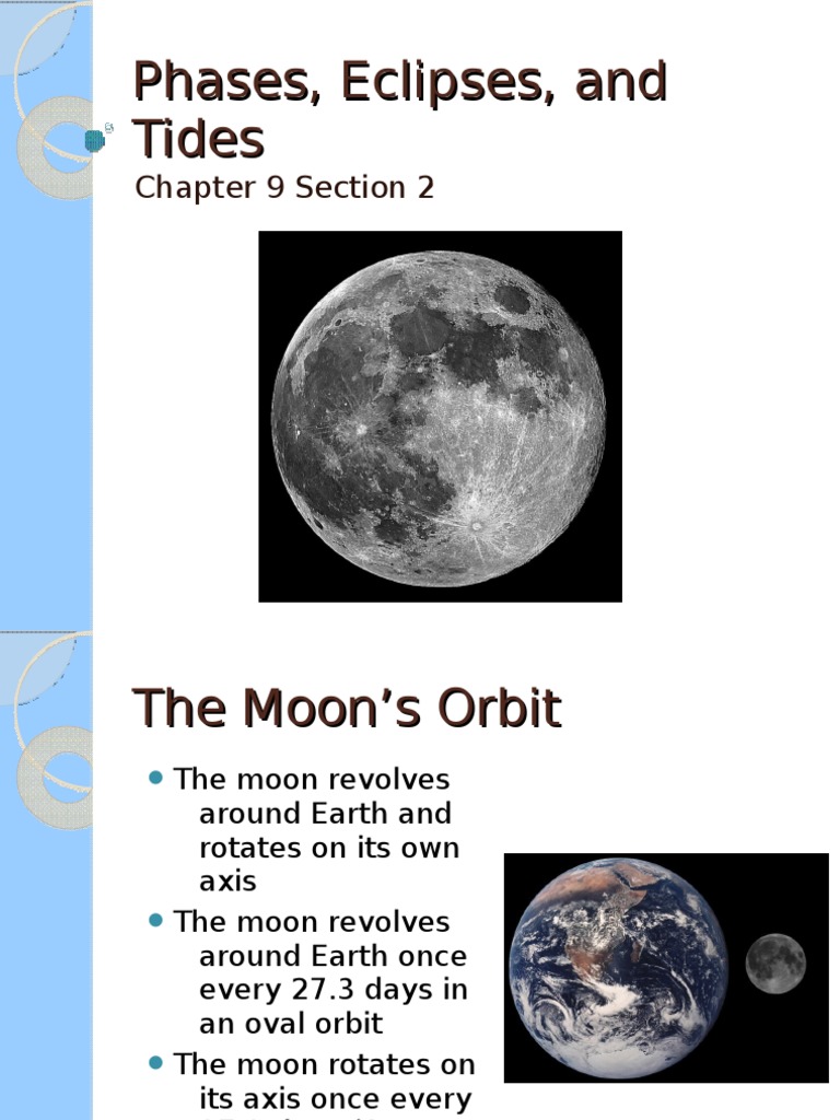 9-2 Phases, Eclipses, and Tides Web | PDF | Eclipse | Tide