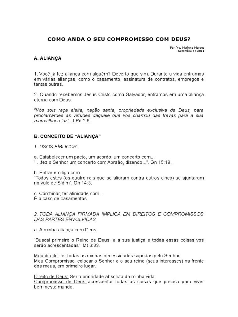 Compromisso Com Deus | PDF | Amor | Deus