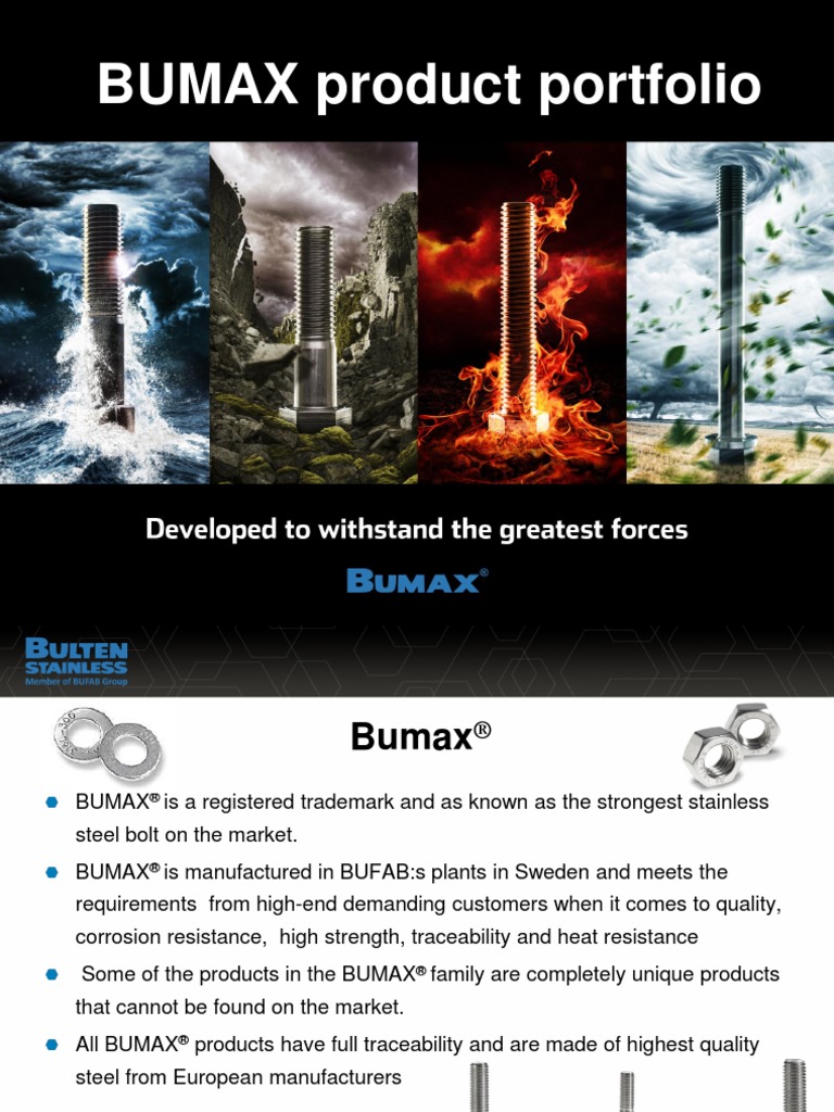 BUFAB BUMAX Brochyre 2013 PDF | PDF | Strength Of Materials | Corrosion