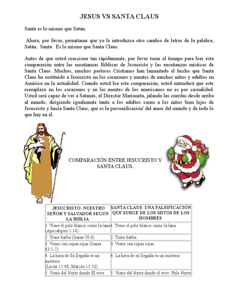 Jesus Vs Santa Claus | PDF | Papá Noel | Jesús