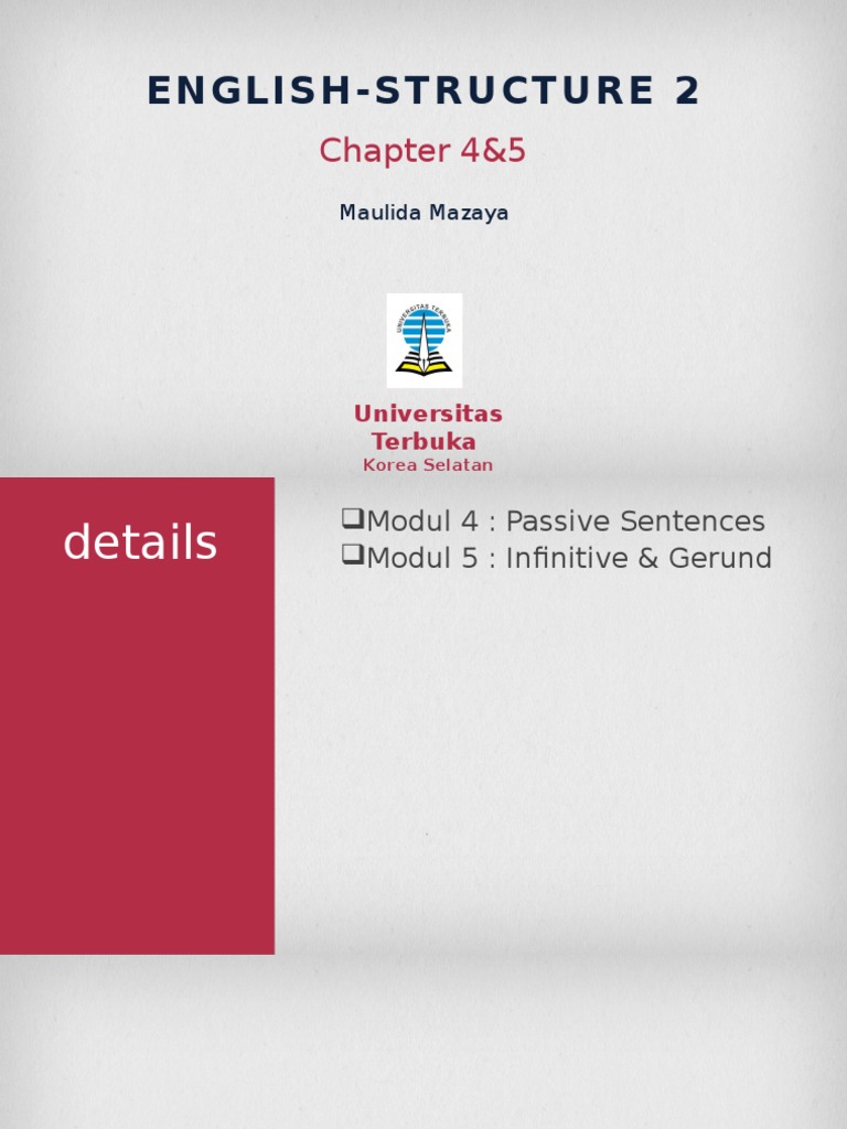 StructureII Modul4&5 Pertemuan3 Maulida | PDF | Verb | Rules