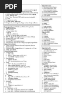 Lab Cheatsheet | PDF | Coagulation | Epidemiology