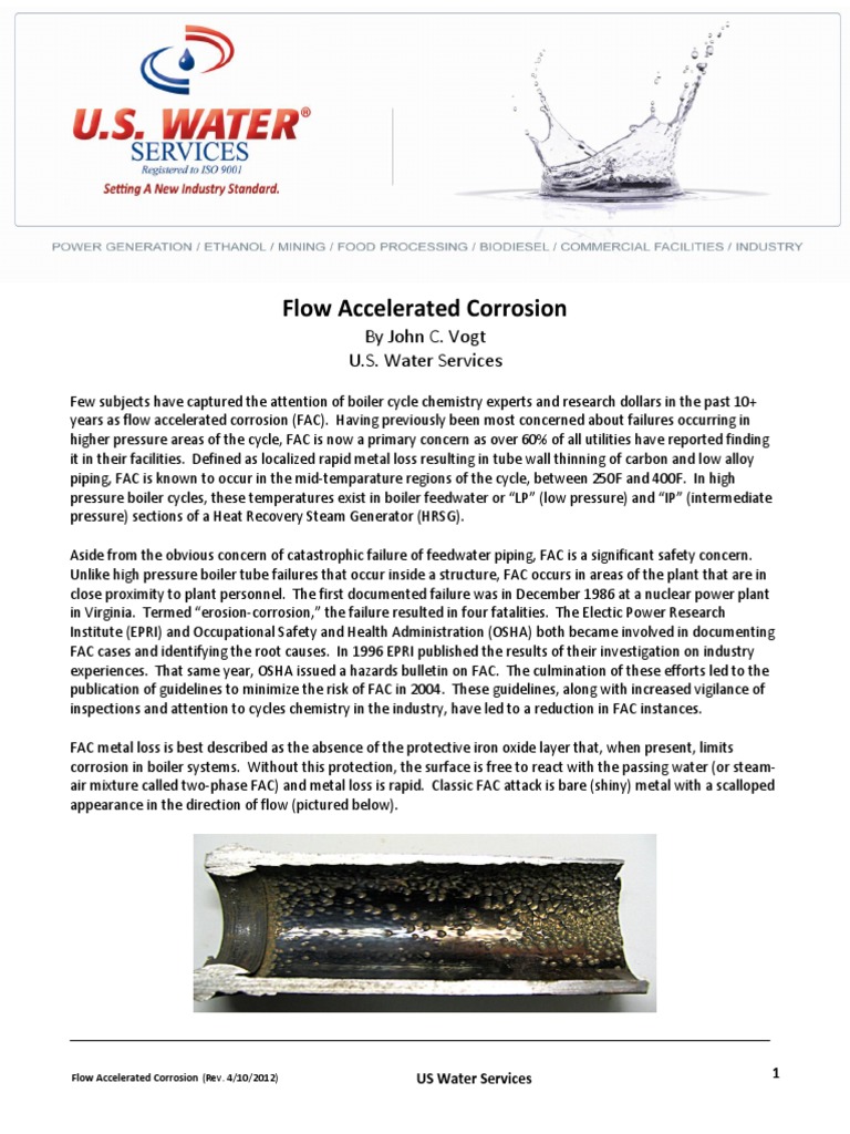 Understanding Flow Accelerated Corrosion | PDF | Iron | Corrosion