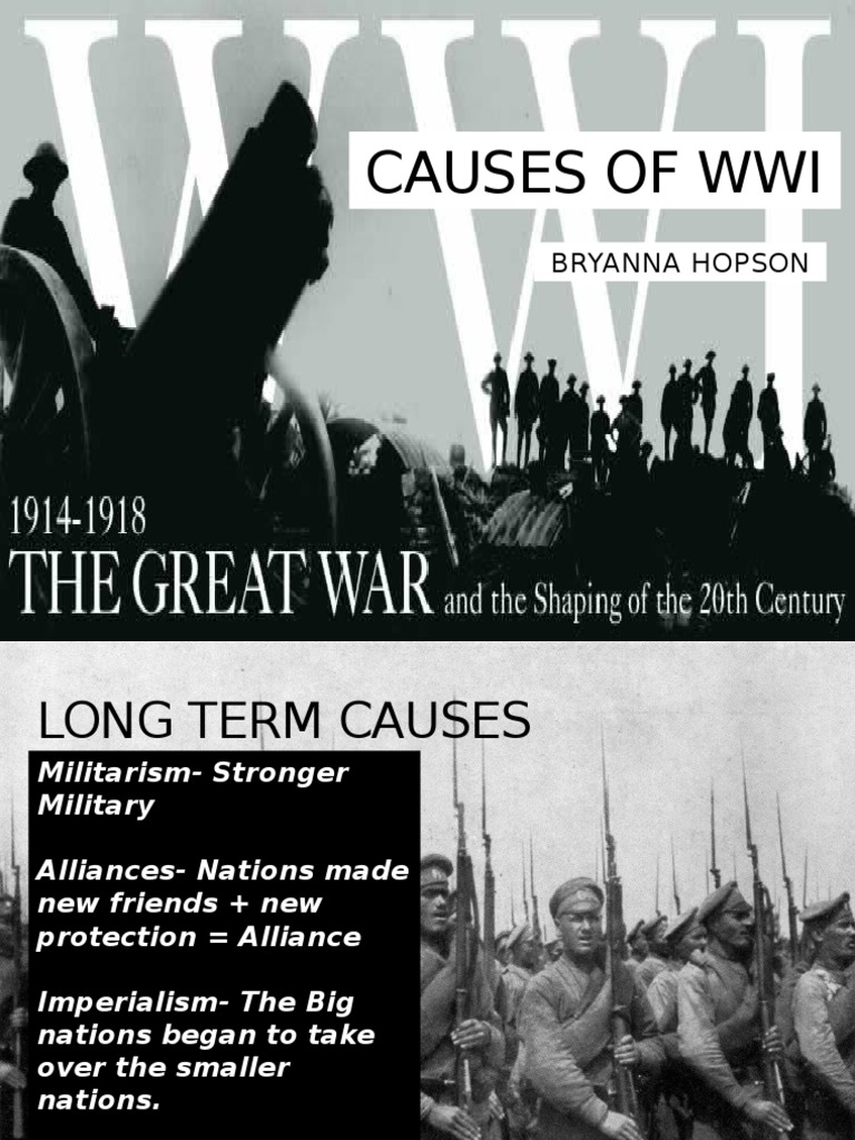 Causes of WWI and U.S. Involvement | PDF