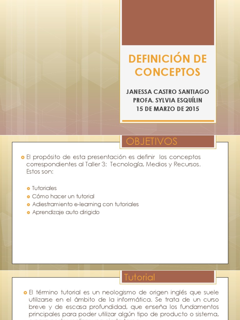 Definicion de Concepto Taller 3 | PDF | Tecnologia Educacional ...
