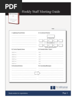 LENCIONI Weekly Tactical Meeting Template | PDF | Human Communication ...