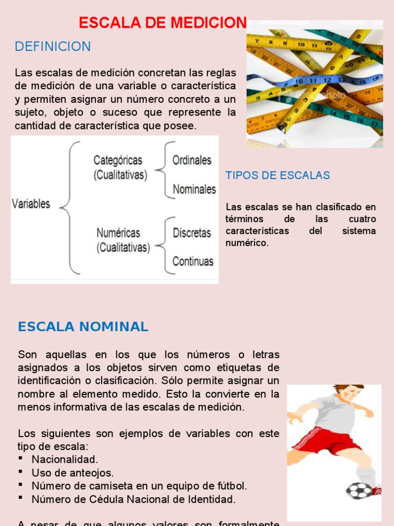 Tipos de escalas de medición: Nominal, Ordinal, Intervalo y Razón | PDF