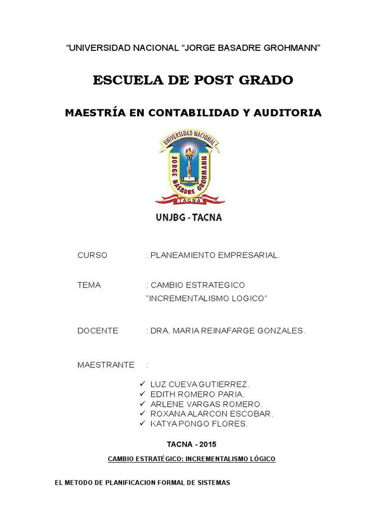 Incrementalismo Grupo | PDF | Planificación | Toma de decisiones