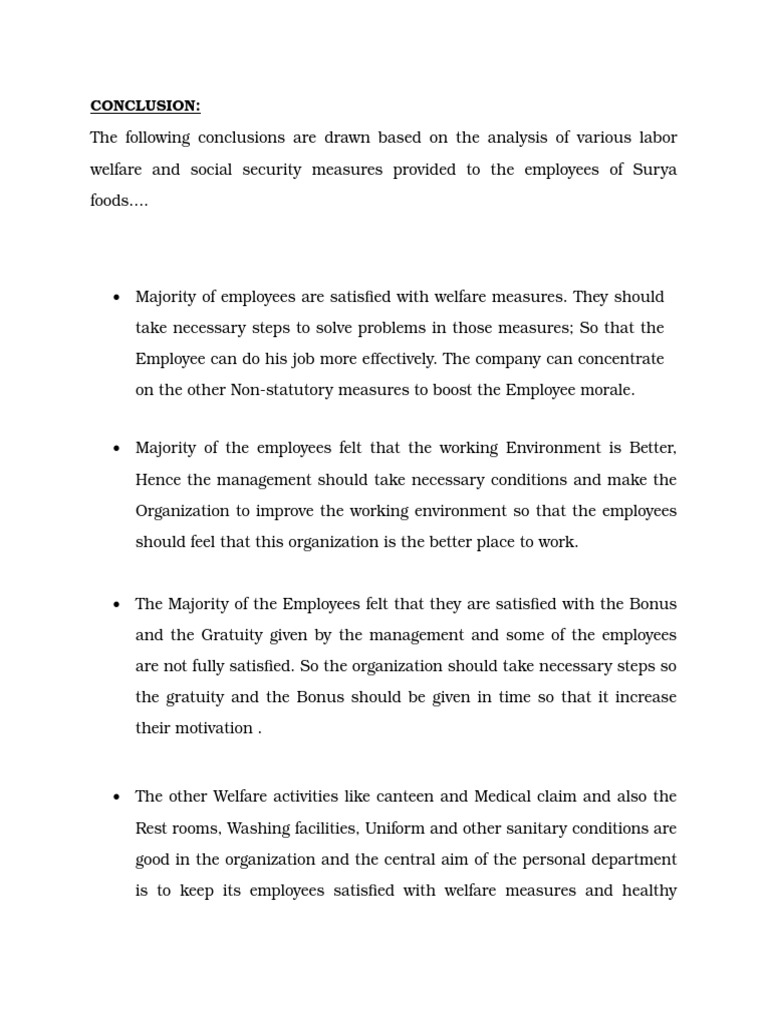Final Conclusion | PDF | Job Satisfaction | Employment