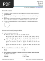 Math Olympiad Class 6 Sample Paper | PDF | Teaching Mathematics