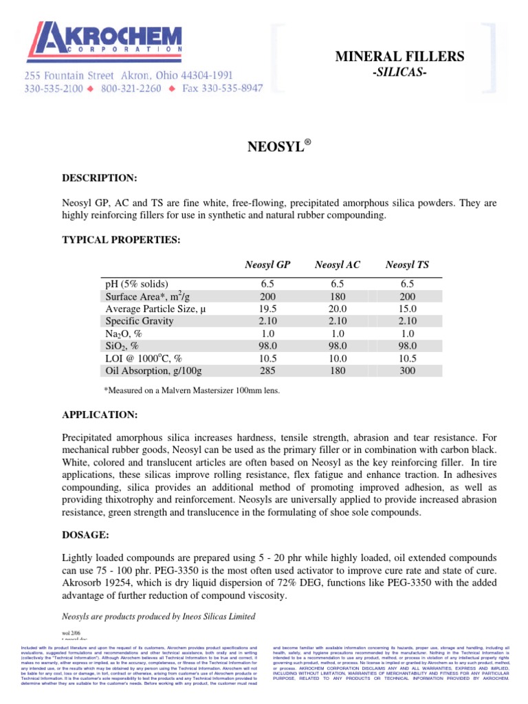 X Neosyl | PDF | Silicon Dioxide | Wear