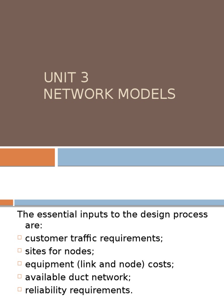 Network Design Models and Documentation | PDF