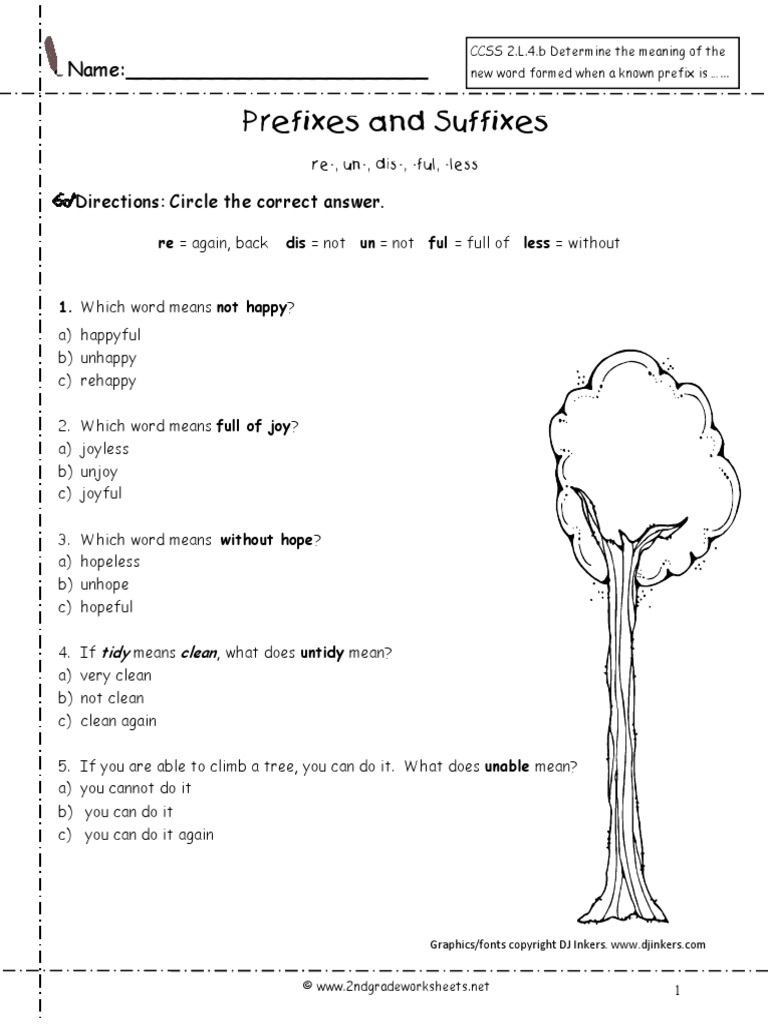 Prefixe Ssuffixes - Activity 12 | PDF
