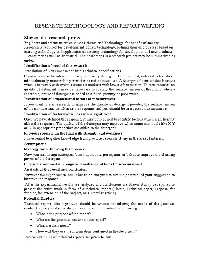 Research Methodology and Report Writing Guide | PDF | Thesis | Experiment