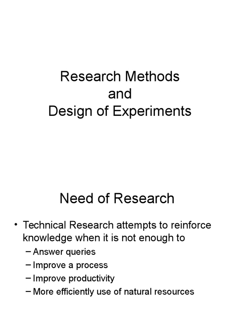 Research Methods and Design of Experiments | PDF | Experiment | Cognitive Science