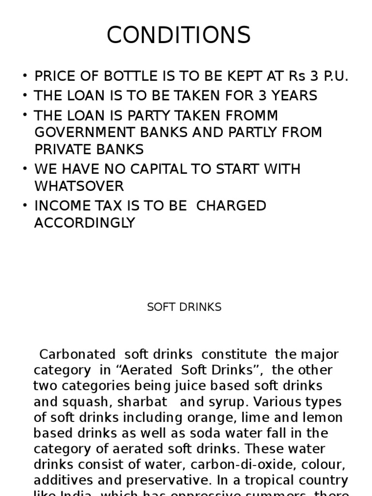 Soft Drink Project Proposal | PDF | Soft Drink | Sugar