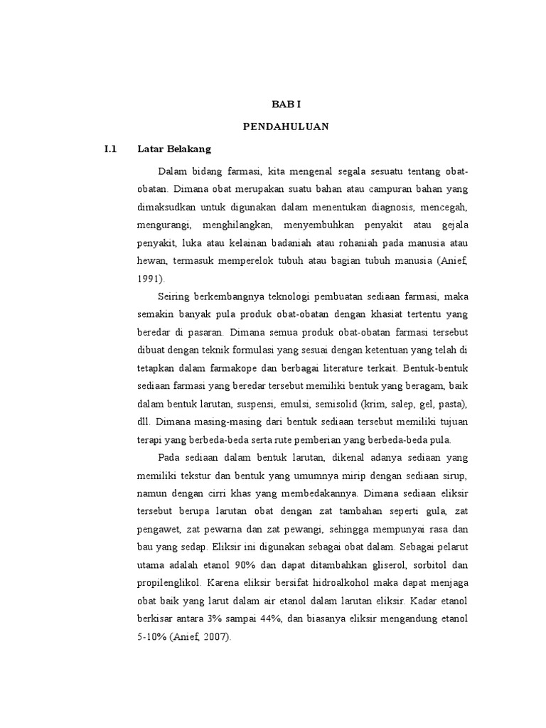 Formulasi dan Pembuatan Eliksir Efedrin | PDF