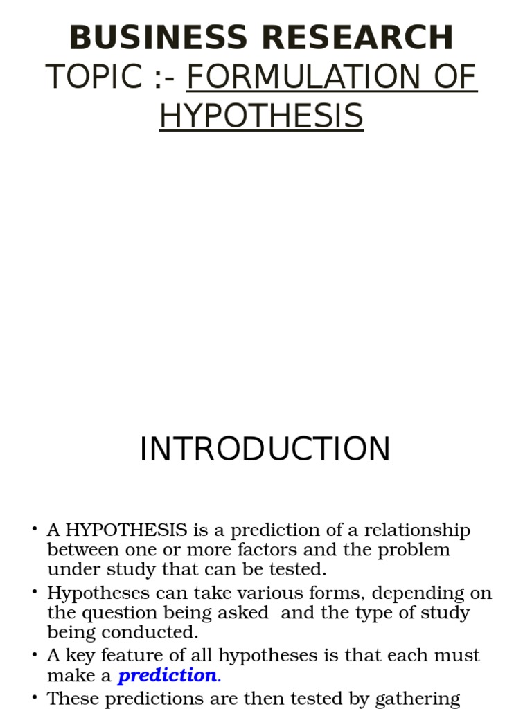 Types Of Research Hypothesis