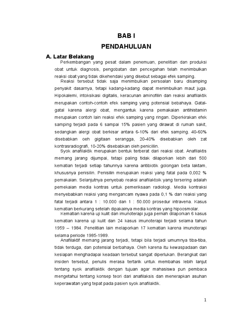 Algoritma Penatalaksanaan Syok Anafilaktik | PDF