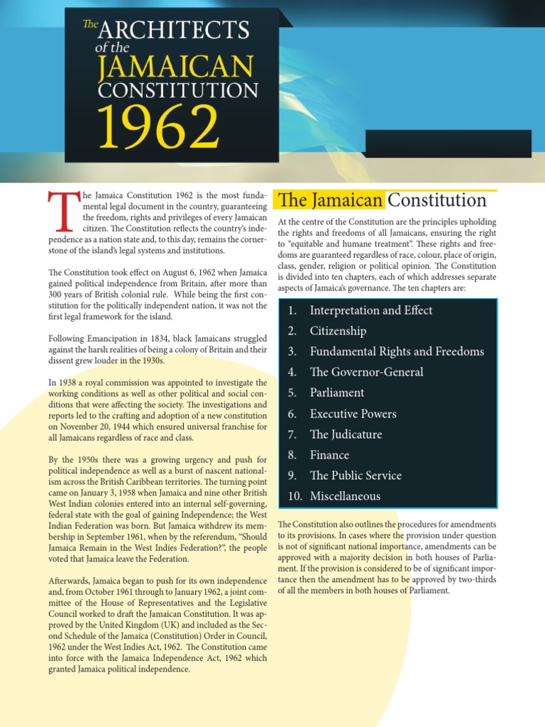 The Jamaican Constitution1962 | PDF | Jamaica | Government