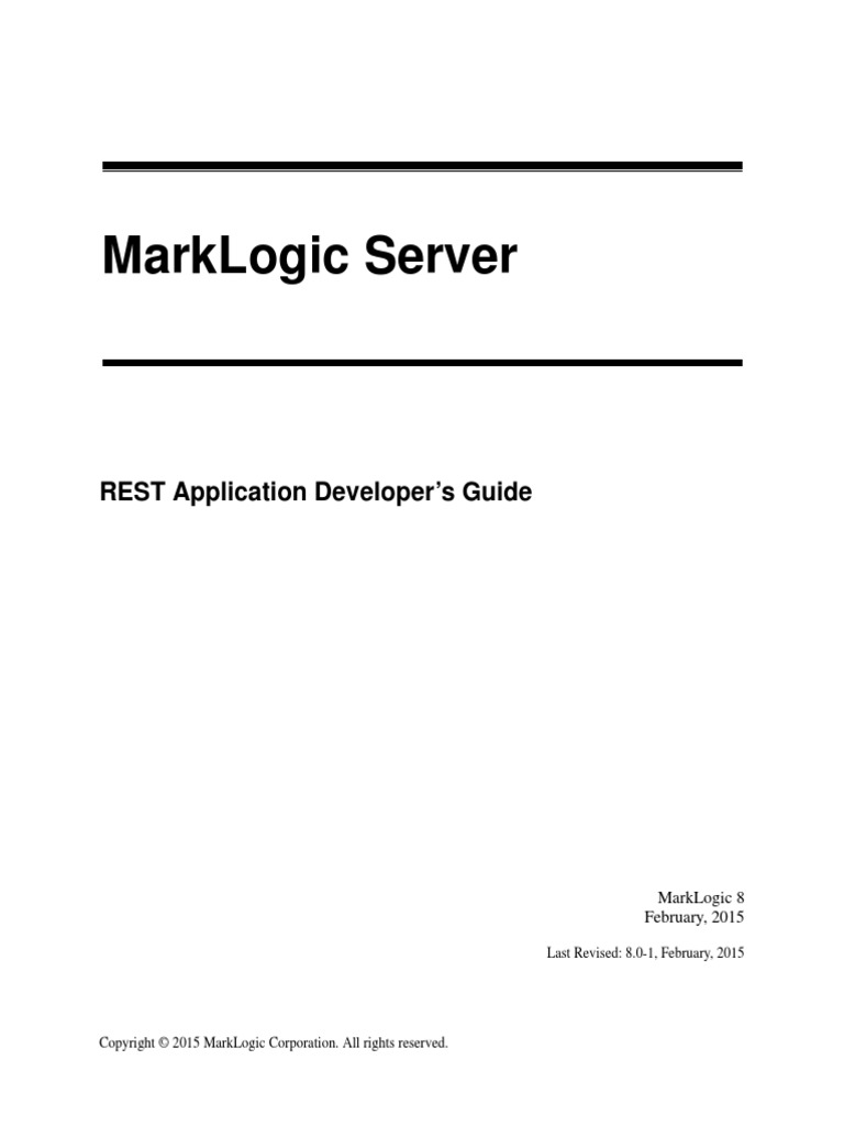 Marklogic Rest API | PDF | Application Programming Interface ...