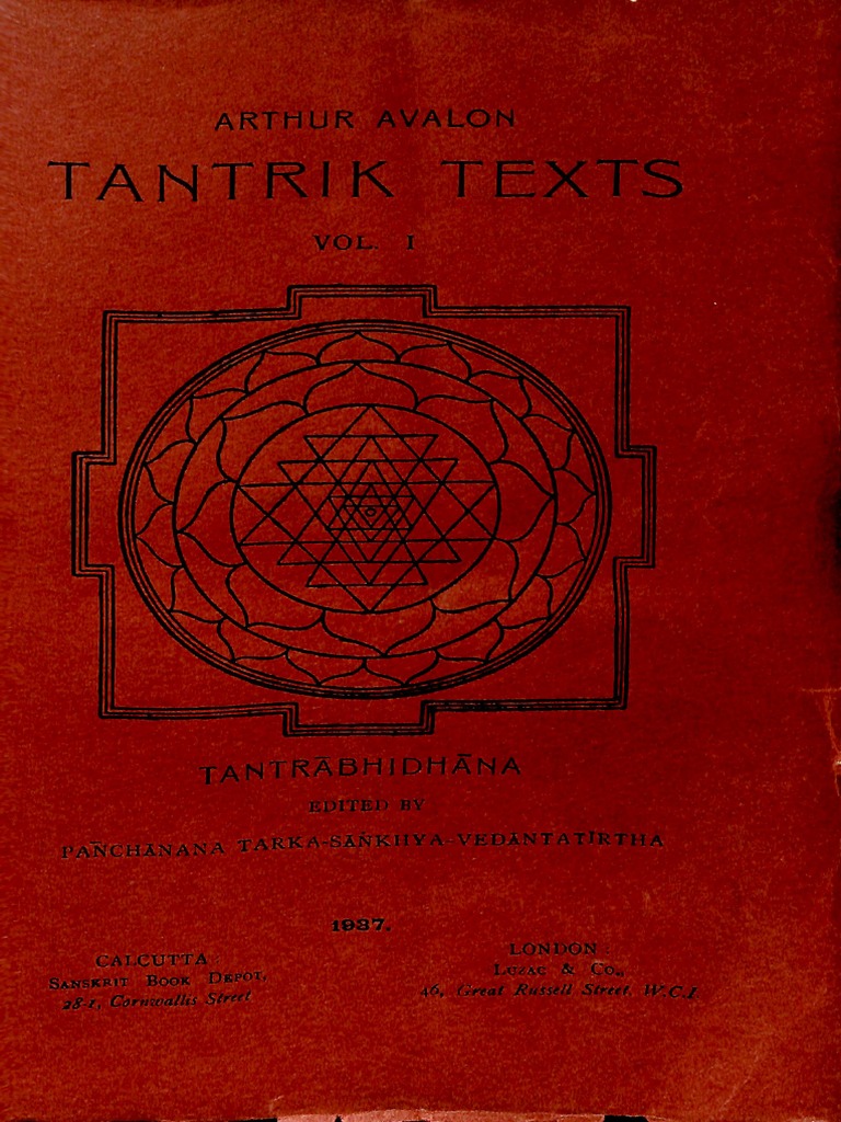 Tantrabhidhana Kosha Tantrik Texts Vol I - Arthur Avalon - Part1 | PDF