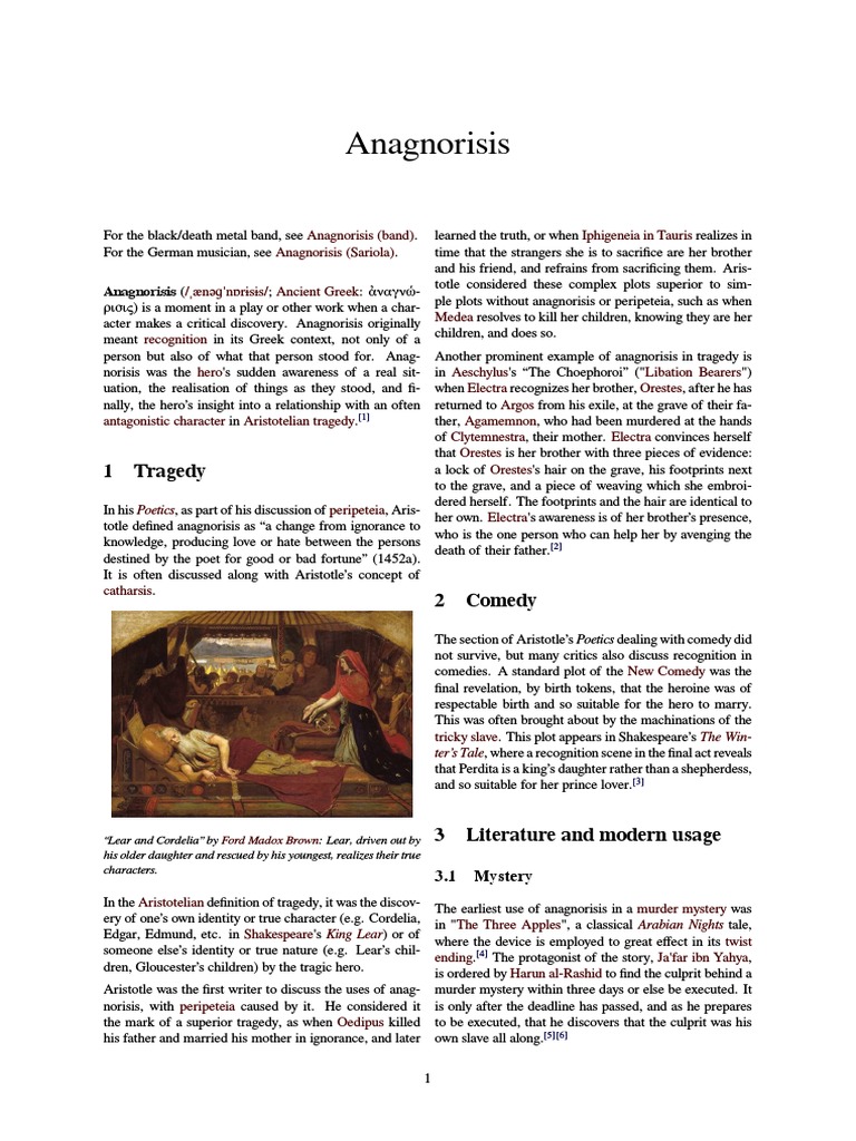 Anagnorisis | PDF | Poetry