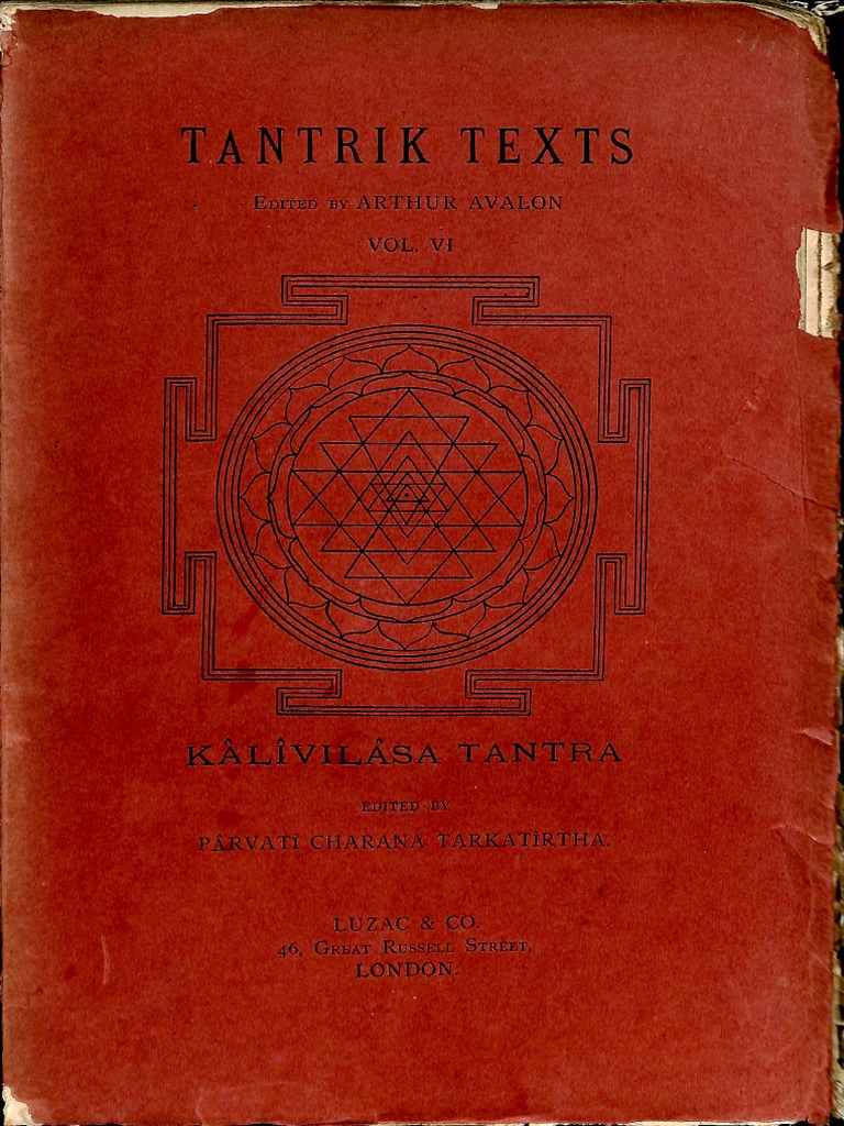 Kali VIlas Tantra Tantrik Texts Vol. VI - Arthur Avalon | PDF