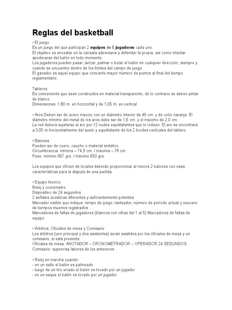 Reglas Del Basketball | Posiciones de baloncesto | Deportes