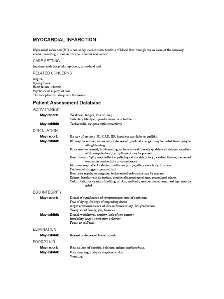Myocardial Infarction | PDF | Percutaneous Coronary Intervention | Heart