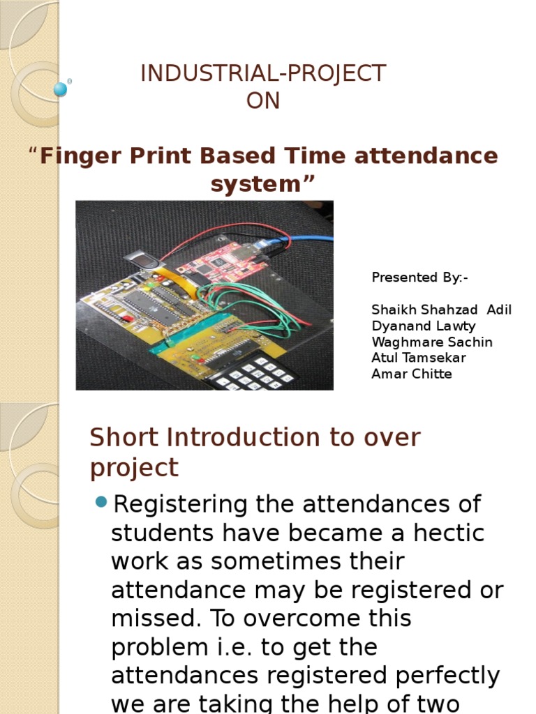 Finger Print Attendance System | PDF | Biometrics | Embedded System