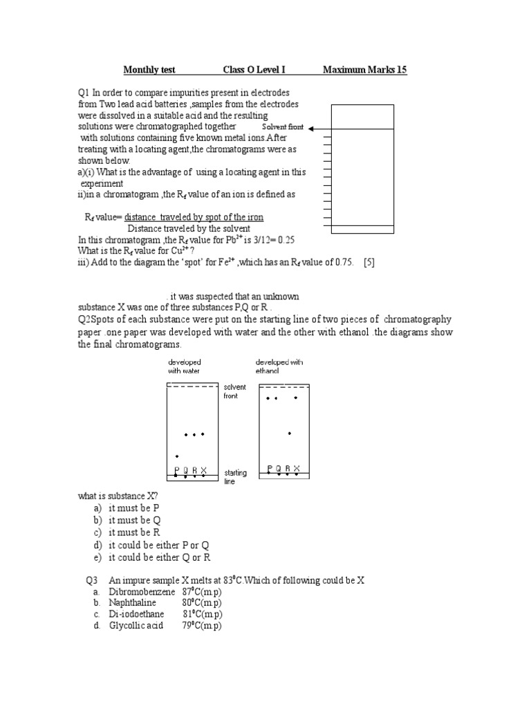 Monthly Test Class O Level I | PDF | Teaching Methods & Materials ...