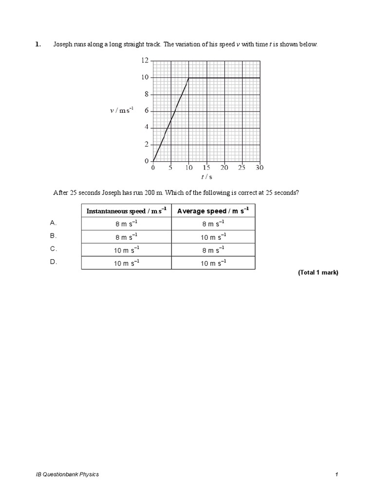 IB Mechanics PPQ | Download Free PDF | Electron | Force