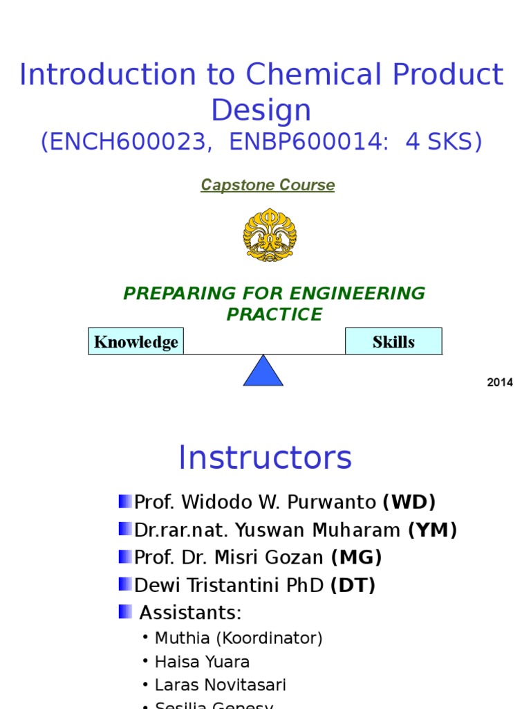 Chem Product Design Introduction | PDF | Design | New Product Development