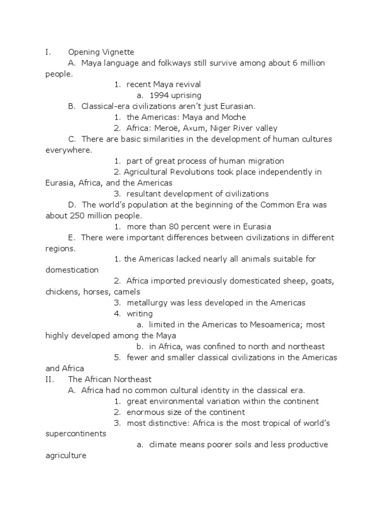Chapter 7 Outline | PDF | Maya Civilization | Mesoamerica