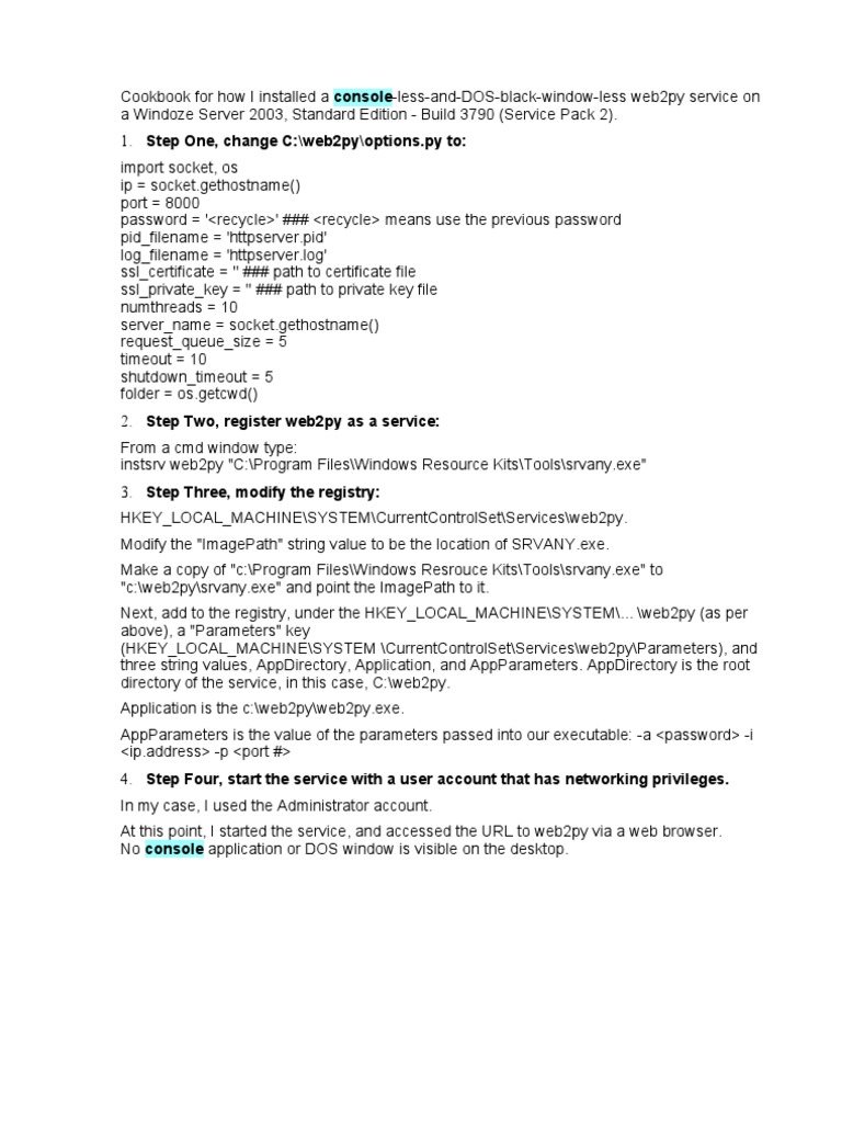 Cookbook For How I Installed A | PDF | Windows Registry | Utility Software