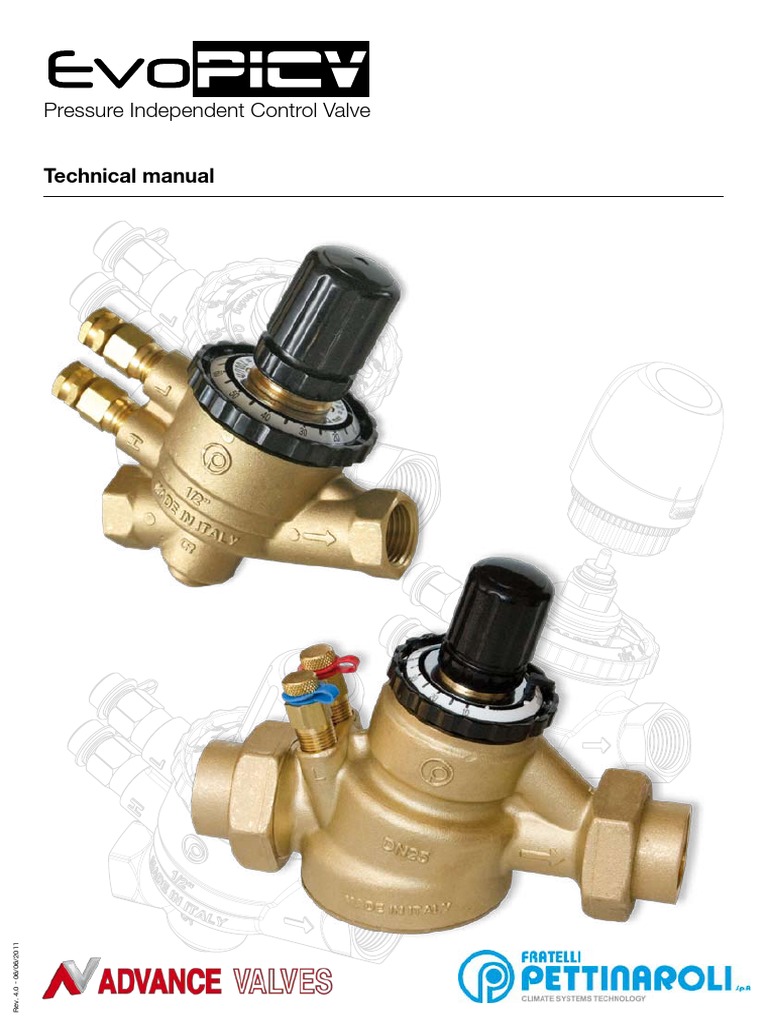 EvoPICV Pressure Independent Control Valve | PDF | Valve | Mechanical ...