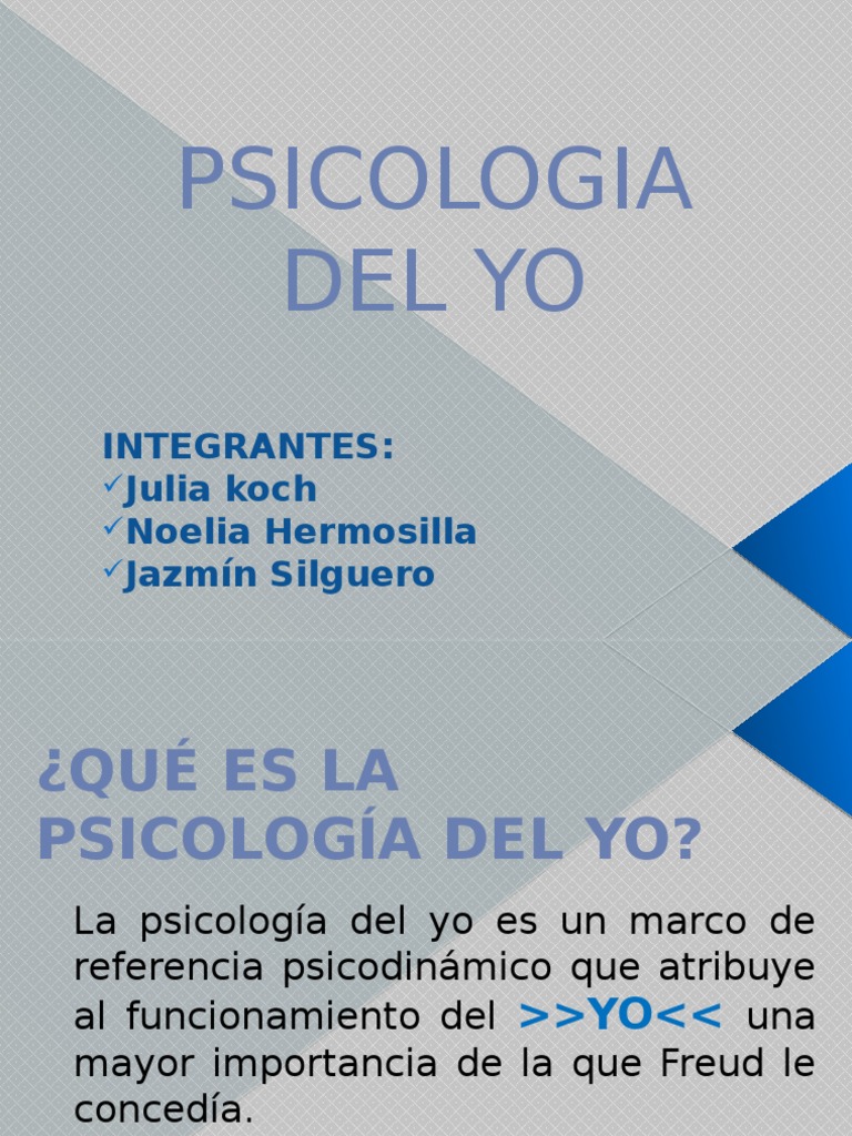 Psicología Del Yo | PDF | Psicología del ego | Carné de identidad