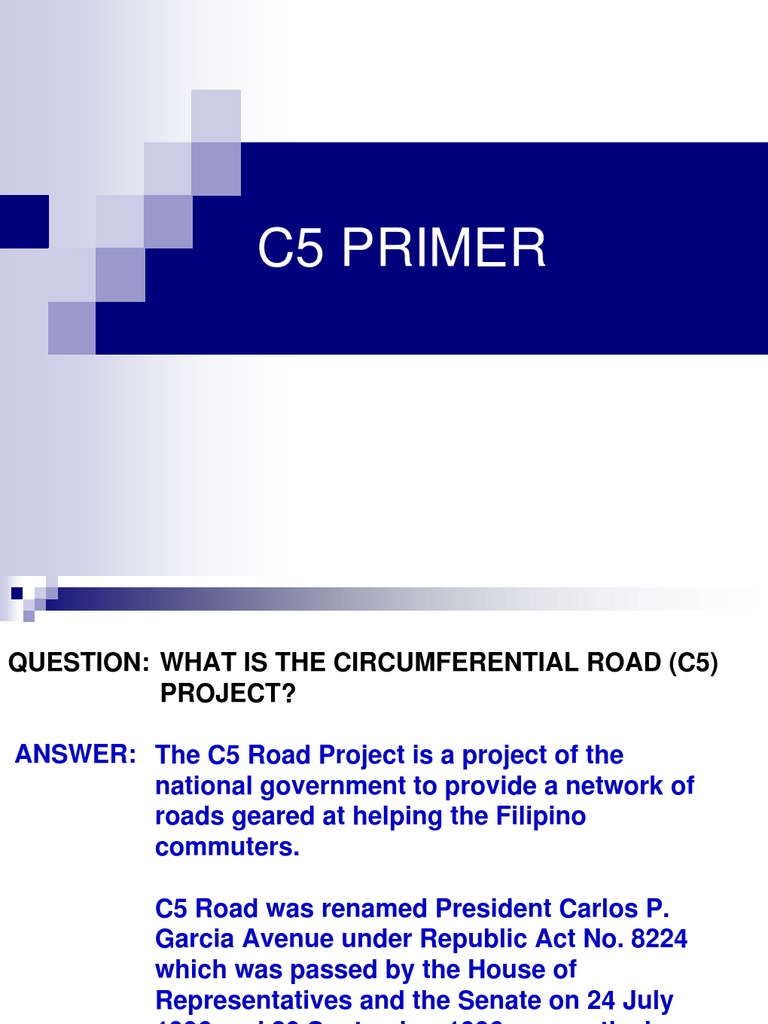 Overview of the C5 Road Project | PDF | Government | Social Institutions