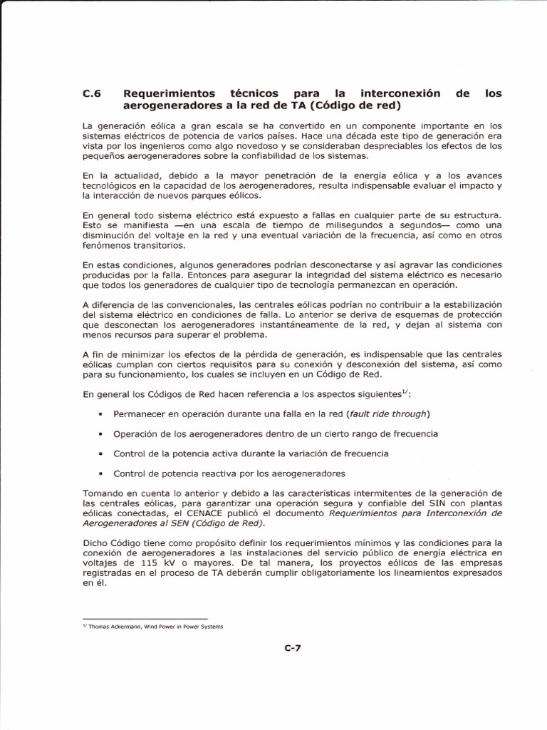 Codigo de Red | Descargar gratis PDF | Energía eólica | Turbina eólica