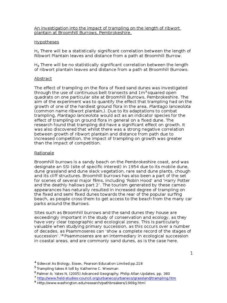 Biology Coursework Edexcel | PDF | Photosynthesis | Soil