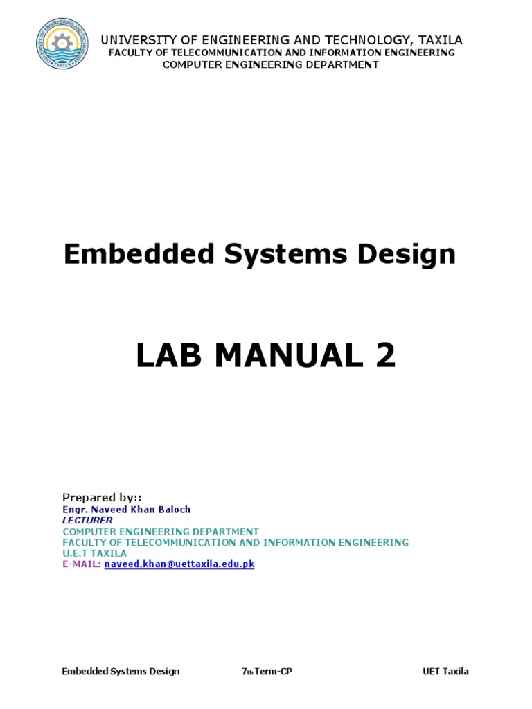 Lab Manual 2: Embedded Systems Design | PDF