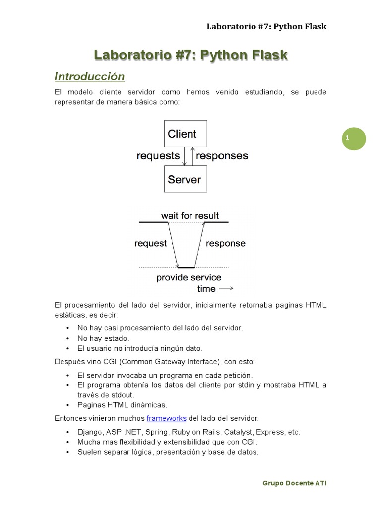 Laboratorio 7 - Python Flask | PDF | Lenguaje de programación | Python ...