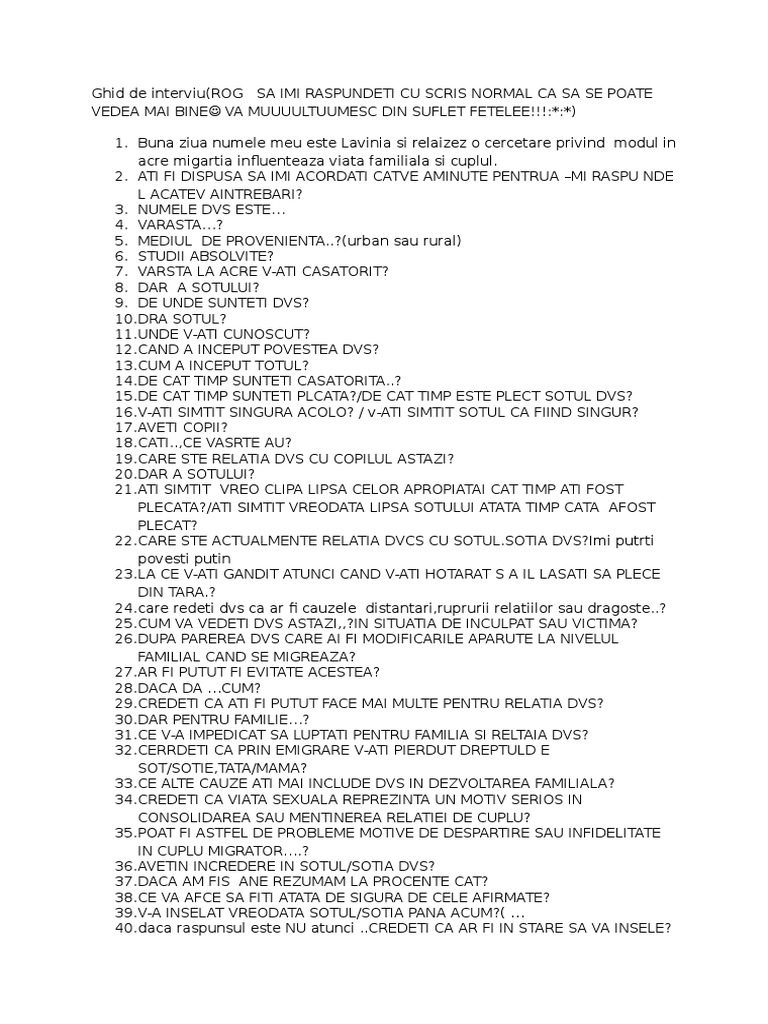 Ghid de Interviu | PDF